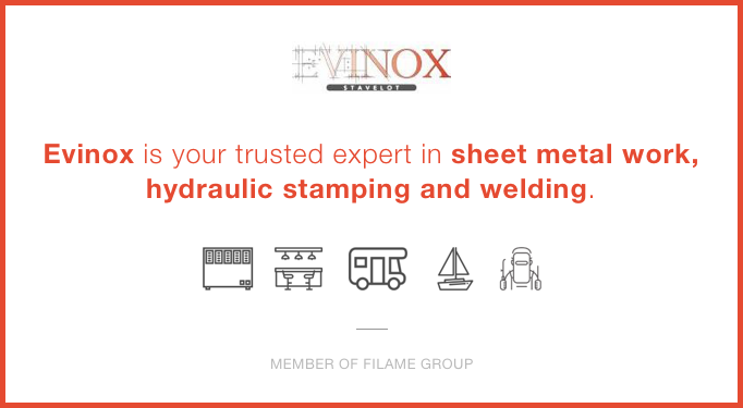 EVINOX · Expert in sheet metal work, hydraulic stamping and welding